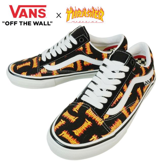バンズ VANS ヴァンズ【箱無し】SKATE OLD SKOOL スケート オールドスクールTHRASHER BLACK/MULTIスラッシャー ブラック/マルチメンズ レディース スニーカー 靴 スケボー sk8ストリート ローカット 黒 コラボ