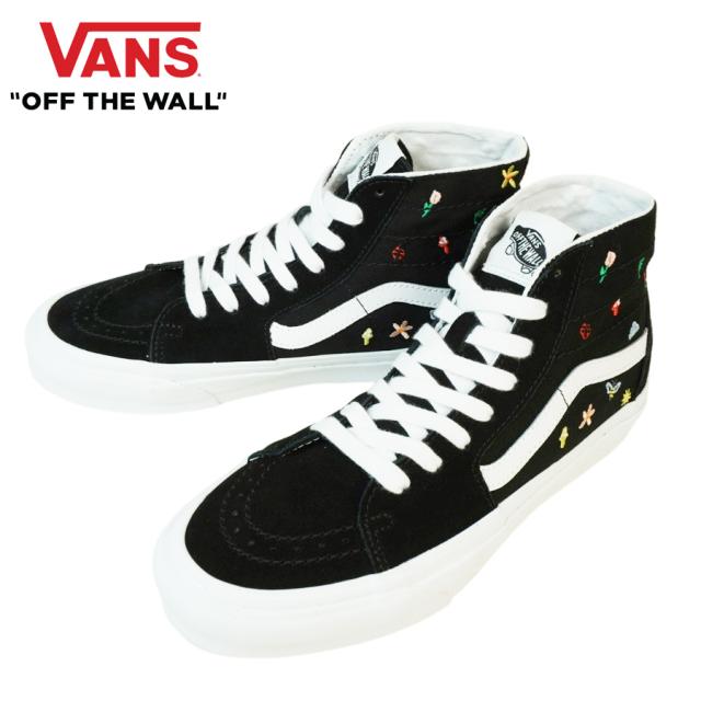 バンズ VANS ヴァンズ【箱無し】SK8 HI TAPERED スケートハイ スケーターハイ テーパードGARDEN PARTY BLACK ガーデンパーティー ブラック黒 花柄 フローラル 刺繍 昆虫 キャラメンズ レディース スニーカー 靴 スケボー ハイカット