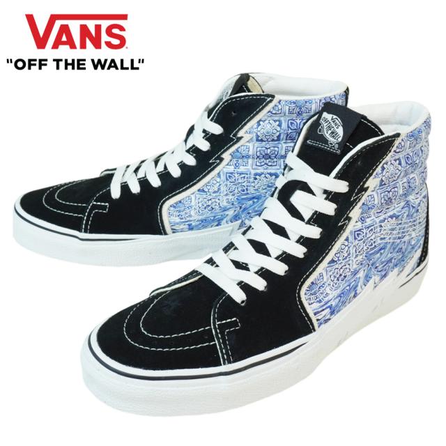 バンズ VANS ヴァンズSK8-HI BOLT スケートハイ スケーターハイ ボルトLIQUIFY BLACK ブラック ブルー 稲妻 サンダーボルト青 黒 アート スエード クラシカル ヴィンテージメンズ レディース スニーカー 靴 スケボー ハイカット