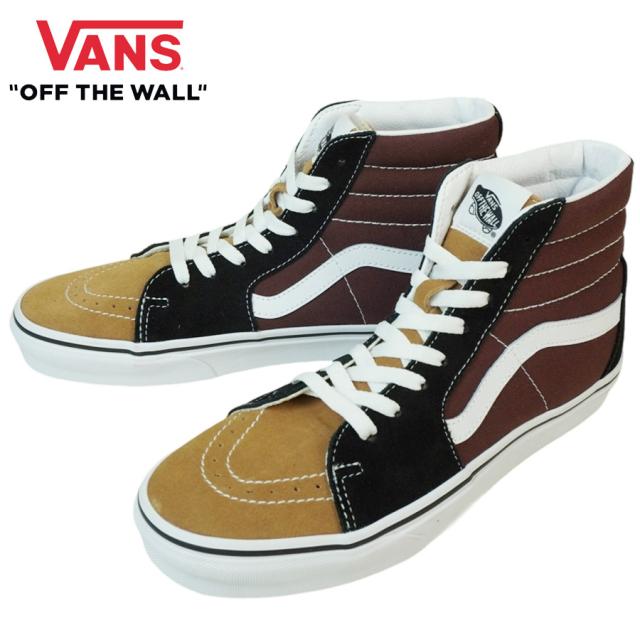 バンズ VANS ヴァンズ【箱無し】SK8-HI スケートハイ スケーターハイCOLOR BLOCK BLANC/BROWN カラーブロック ブラウン ホワイトブロッキング 茶色 白メンズ レディース スニーカー 靴 スケボー ハイカット