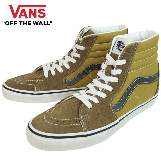 バンズ VANS ヴァンズSK8-HI スケートハイ スケーターハイCANVAS/SUEDE POP BROWN/MULTI キャンバススエードポップ ブラウンマルチスウェード 茶色 キャメル 白メンズ レディース スニーカー 靴 スケボー ハイカット