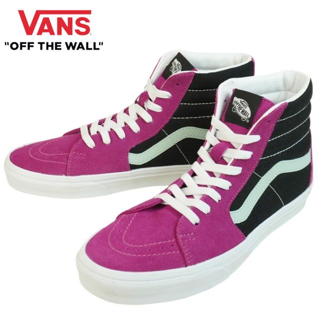 バンズ VANS ヴァンズ【箱無し】SK8-HI スケートハイ スケーターハイVINTAGE SPORT FUCHSIA R ヴィテージスポーツ フューシャピンク フクシアスエード ピンク 黒 キャンバスメンズ レディース スニーカー 靴 スケボー ハイカット