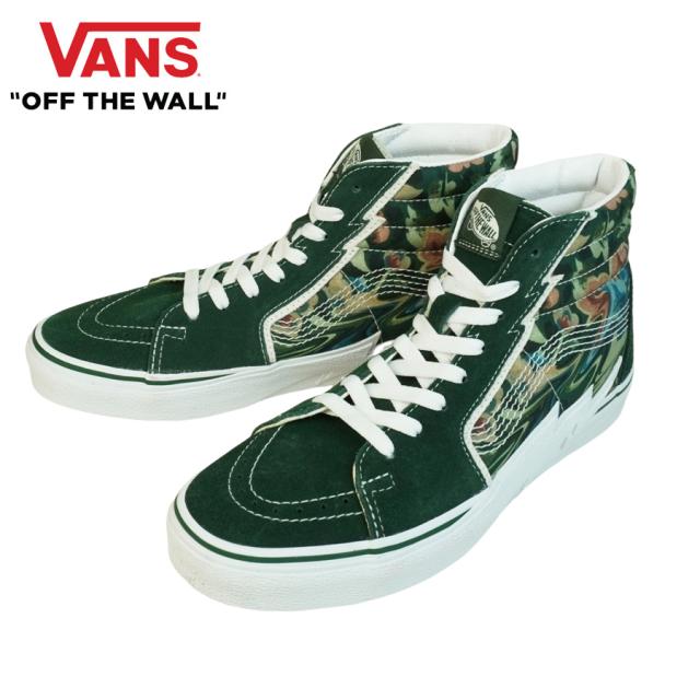 バンズ VANS ヴァンズ【箱無し】SK8-HI BOLT スケートハイ スケーターハイ ボルトLIQUIFY AVOCADO アボカドグリーン稲妻 サンダーボルト 花柄 緑メンズ レディース スニーカー 靴 スケボー ハイカット