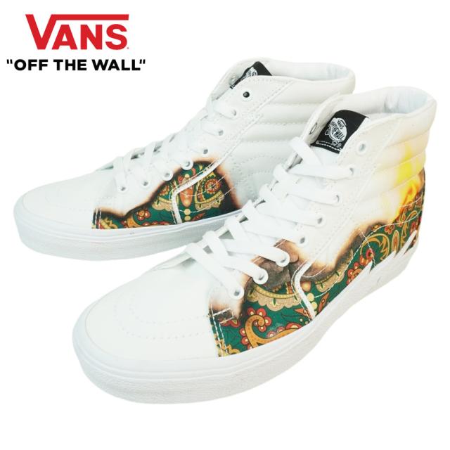 バンズ VANS ヴァンズ【箱無し】SK8-HI BOLT スケートハイ スケーターハイ ボルトBIG REVEAL TRUE WHITE ビッグリベラルトゥルーホワイト稲妻 サンダーボルト ファイヤー 炎 白メンズ レディース スニーカー 靴 スケボー ハイカット
