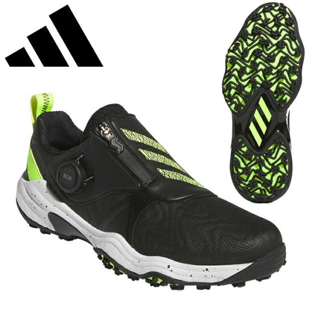 アディダス adidas コードカオス 25 ボア  NKZ93 IG8703 CODECHAOS 25 BOA GOLF SHOES コアブラック/ルシッドレモン/フットウェアホワイト ゴルフシューズ スパイクレス