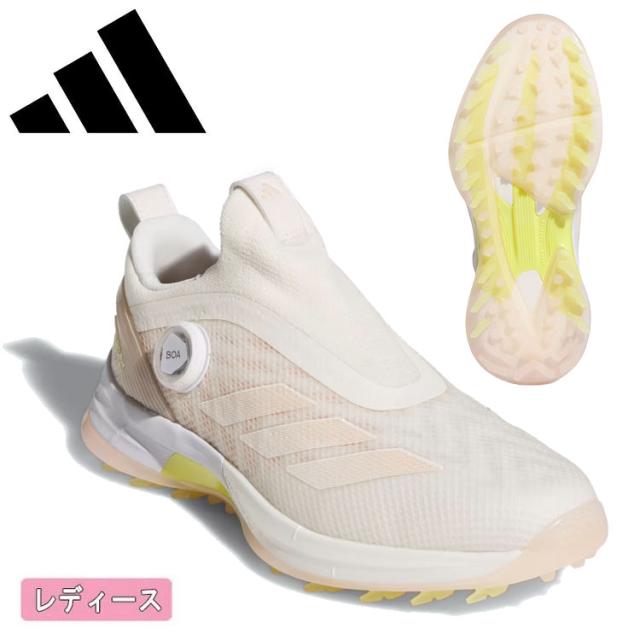 【大特価！】【レディース】アディダス adidas ウィメンズ アディゼロ ゼッドジー 25 ボア （Women adizero ZG 25 BOA） オフホワイト/パウダーコーラル/ピュアサルファー ゴルフシューズ スパイクレス IH9894