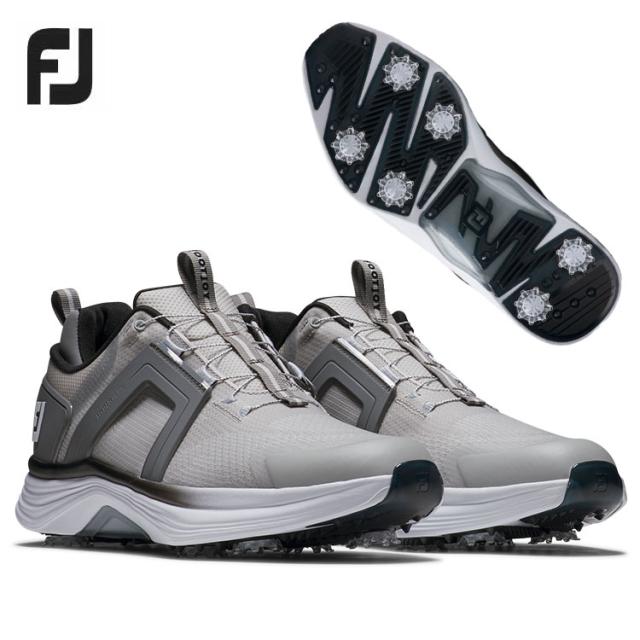 フットジョイ FJ ゴルフシューズ メンズ ハイパーフレックス ボア MEN'S FOOTJOY HYPERFLEX BOA 55478 グレー/ホワイト ソフトスパイク