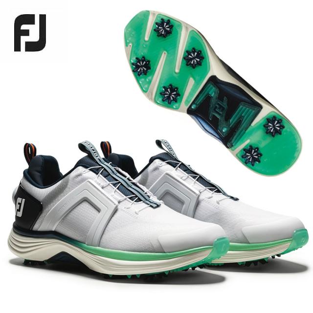 フットジョイ FJ ゴルフシューズ メンズ ハイパーフレックス ボア MEN'S FOOTJOY HYPERFLEX BOA 55493 ホワイト/ネイビー ソフトスパイク