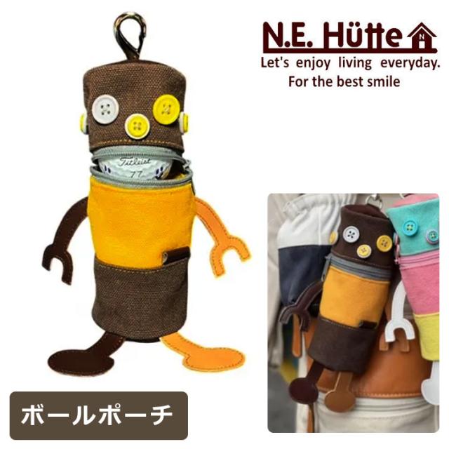 【数量限定】N.E.Hutte エヌイーヒュッテ ロボット型ボールケース MPA ミニパドリッシュくん ボールポーチ ゴルフ