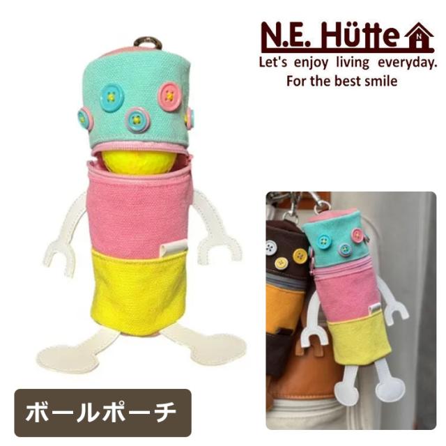 【数量限定】N.E.Hutte エヌイーヒュッテ ロボット型ボールケース MSB ミニシャーベットちゃん ボールポーチ ゴルフ