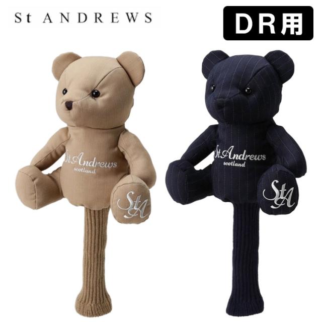 セント アンドリュース ピンストライプベア ドライバー用ヘッドカバー 460cc対応 St ANDREWS STMG54L 042-5284001ゴルフ