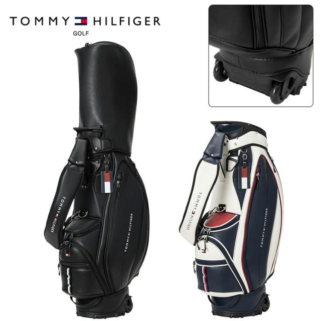 【ネームプレート彫刻無料】トミーヒルフィガー カートキャディバッグ キャスター キャディバッグ ユースフル 9型 46インチ対応 THMG5FC2   ゴルフ