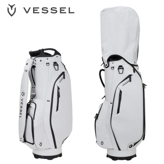 ベゼル カートキャディバッグ VESSEL LUX 7 JP 2.0 ホワイト 9型 47インチ対応 ゴルフ