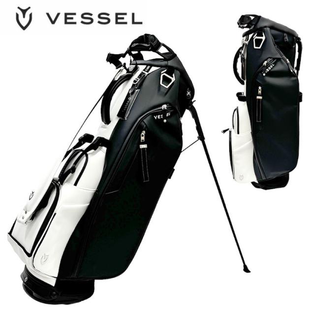 【ネームプレート彫刻無料】ベゼル スタンド キャディバッグ PLAYER 5.0 Stand シングルストラップ タキシード Tuxedo 8.5型 47インチ対応 VESSEL スタンドバッグ ゴルフ