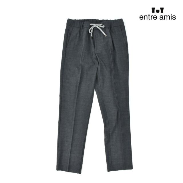 アントレアミ トラウザーパンツ イージーパンツ ジップフライ グレー メンズ entre amis 8368/1738 300 GRIGIO【送料無料】