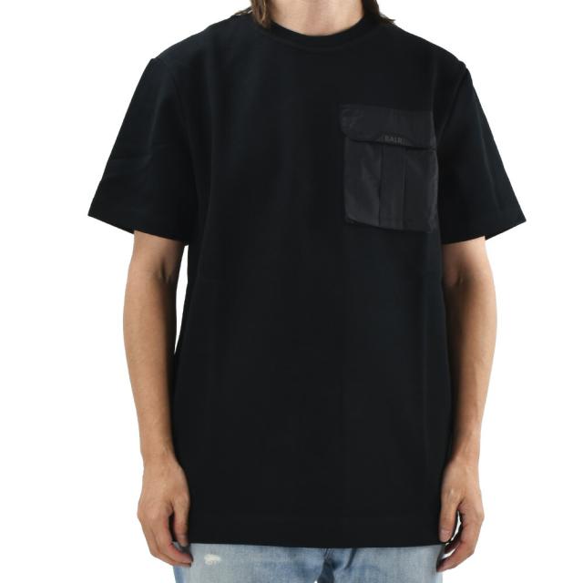 ボーラー BALR. Tシャツ メンズ カットソー クルーネック 半袖 ポケT ブラック 黒 Q-CARGO SERIES STRAIGHT T-SHIRT【送料無料】