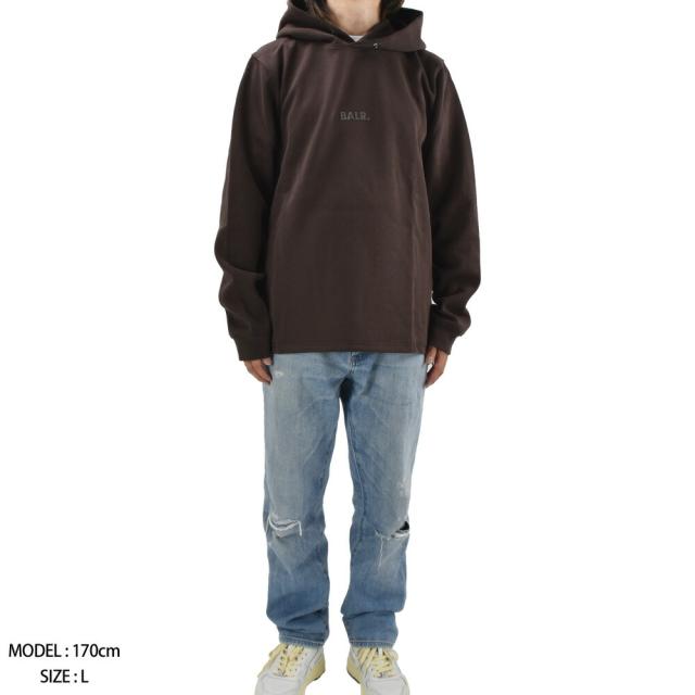 ボーラー パーカー メンズ フーディー プルオーバーパーカー メタルロゴ ブラウン JAVA BALR. Q-SERIES STRAIGHT ClASSIC HOODIE【送料無料】 ボーラー パーカー メンズ フーディー プルオーバーパーカー