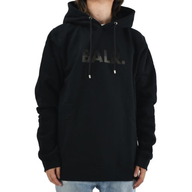 ボーラー パーカー メンズ フーディー プルオーバーパーカー ロゴプリント ブラック 黒 BALR. OLAF STRAIGHT HALF TRACK HOODIE【送料無料】