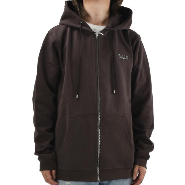 ボーラー ジップアップパーカー メンズ フーディー メタルロゴ ブラウン 茶 JAVA BALR. Q-SERIES STRAIGHT ZIP THRU HOODIE RENEWED【送料無料】