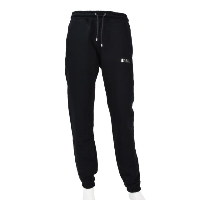 ボーラー スウェットパンツ メンズ ジョガーパンツ ロングパンツ ウエストゴム 裏起毛 メタルロゴ ブラック 黒 BALR. REGULAR SATIN FOOTBALL SWEATPANTS【送料無料】