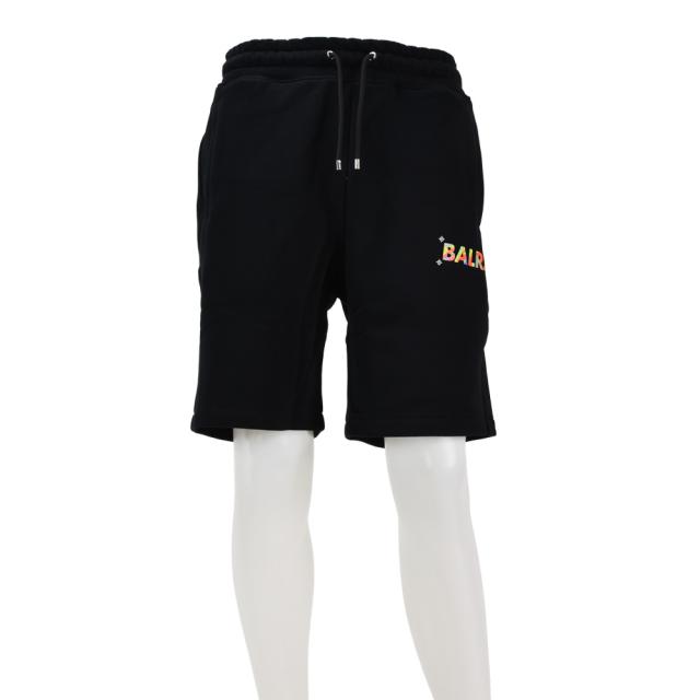 ボーラー ハーフパンツ メンズ スウェットパンツ ウエストゴム 裏起毛 ブラック 黒 BALR. TONY REGULAR THERMAL SHORTS【送料無料】