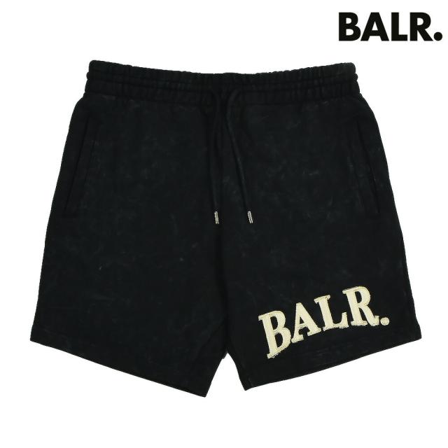 ボーラー BALR. ハーフパンツ メンズ パンツ スウェットパンツ ショーツ カジュアル ウォッシュ加工 ジェットブラック URBAN WASHED SWEAT SHORTS【送料無料】