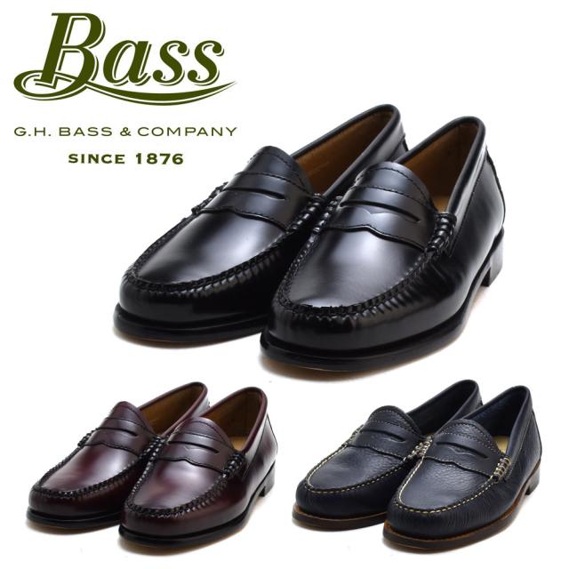 gh bass ローファー レディース WHITNEY  G.H.バス ホイットニー ブラック バーガンディー コードバン ネイビー 革靴