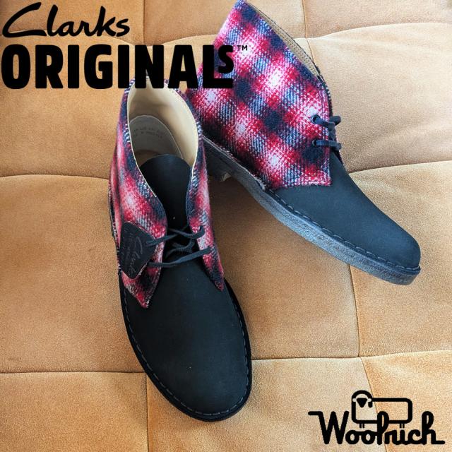 クラークス CLARKS 20356342 DESERT BOOT ウールリッチ　コラボーレーション RED COMBI SUEDE メンズ クラークス デザート ブーツ レッド コンビ スウェード 【送料無料】