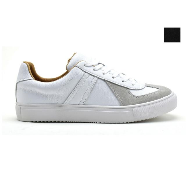 ジャーマントレーナー スニーカー レディース ローカット トレーニングシューズ ホワイト ブラック 黒 白 GERMAN TRAINER【送料無料】