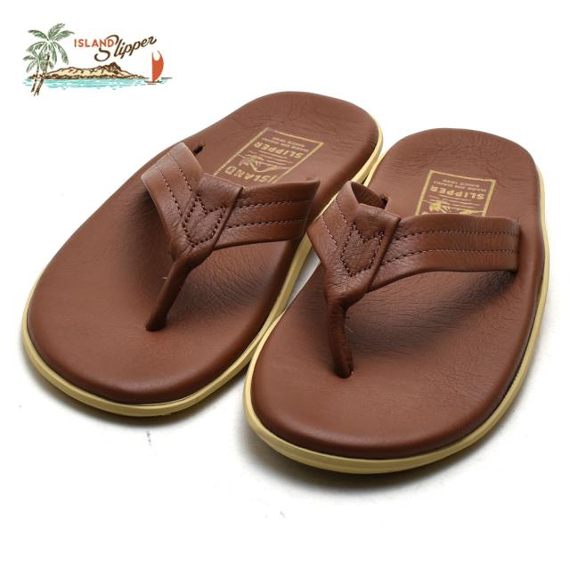 アイランドスリッパ メンズ レディース ハワイ レザーサンダル ウィスキー SLIPPER PT202 WHISKEY