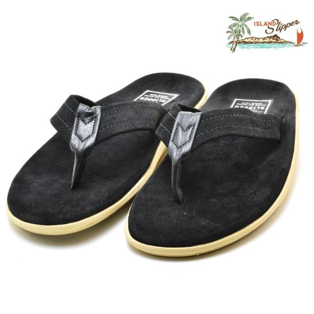 アイランドスリッパ ビーチサンダル ビーサン スエード ブラック メンズ レディース SLIPPER PT203SL SUEDE THONG BLACK【送料無料】
