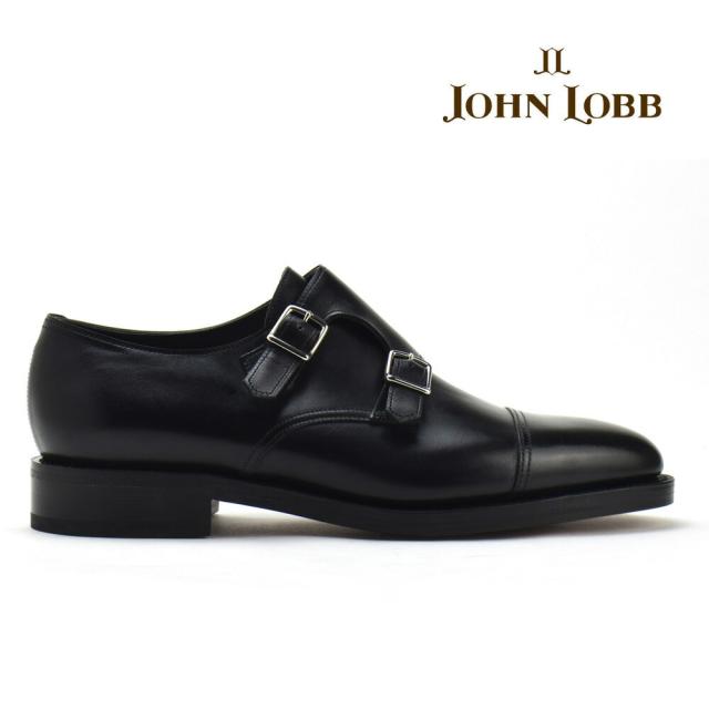 ジョンロブ JOHN LOBB ウィリアム ダブルモンク ビジネスシューズ メンズ ドレスシューズ 革靴 Eワイズ ブラック 黒 WILLIAM PD BUCKLE.BLACK CALF【送料無料】