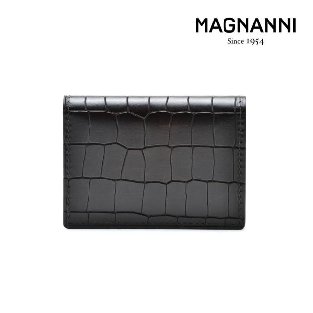 マグナーニ カードケース パスケース 定期入れ 名刺入れ クロコ型押し マロン メンズ MAGNANNI 1280 MARRON CARDCASE【送料無料】