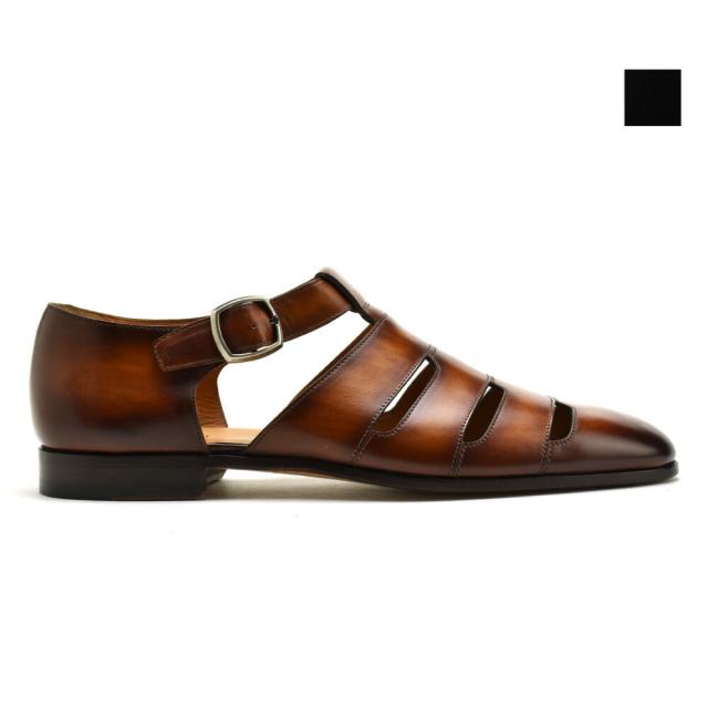 マグナーニ サンダル メンズ グルカサンダル レザー ストラップ 革靴 ブラック ブラウン NEGRO CUERO MAGNANNI【送料無料】