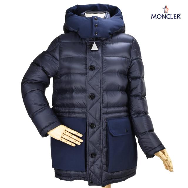モンクレール MONCLER  42336.85 53334/744 JOURDAN ダウンジャケット ダウンコート ジュニア キッズ ボーイズ レディース フード付き アウター ネイビー NAVY 【送料無料】