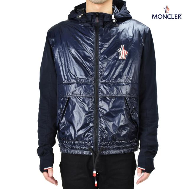 モンクレール ジップアップパーカー メンズ カーディガン ネイビー MONCLER CARDIGAN TRICOT【送料無料】