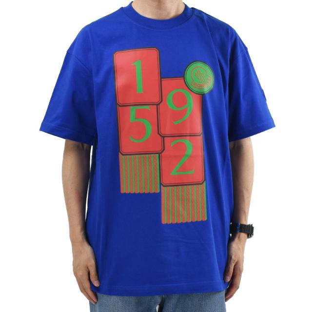 モンクレール ジーニアス MONCLER GENIUS Tシャツ メンズ カットソー 半袖 クルーネック グラフィックT ブルー 8C00004 829HP【送料無料】