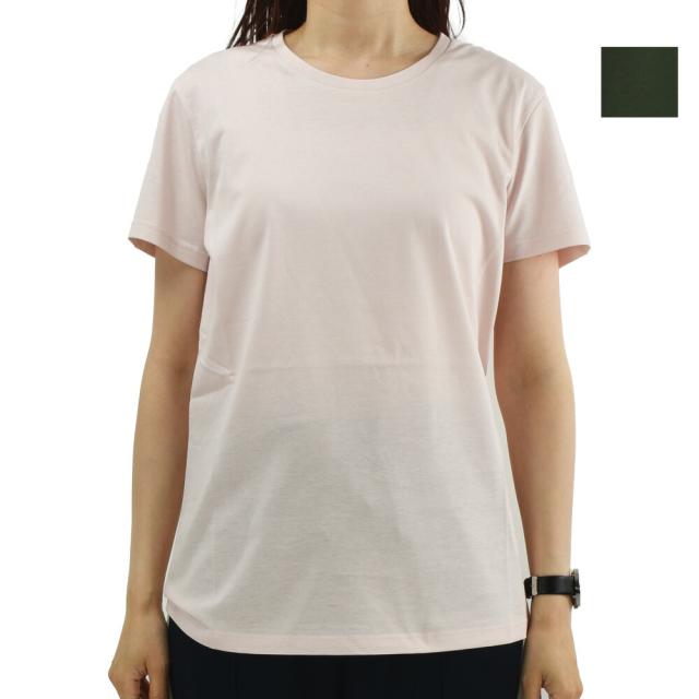 モンクレール Tシャツ レディース 半袖 カットソー クルーネック ロゴT コットン ピンク カーキ MONCLER 【送料無料】