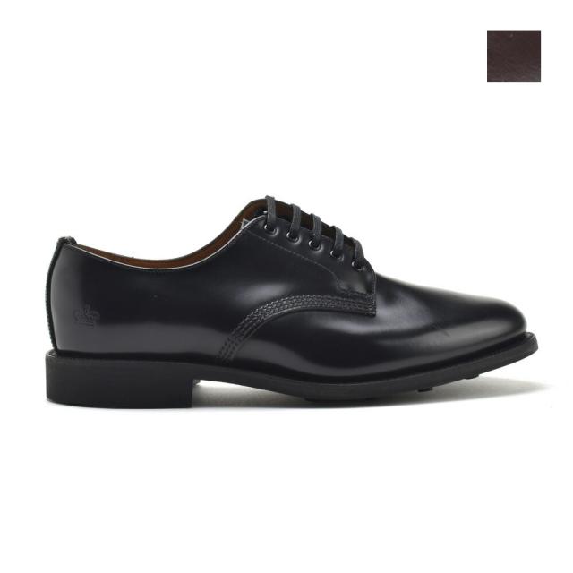 サンダース ドレスシューズ メンズ ビジネスシューズ ミリタリー プレーントゥ ポリッシュレザー ブラック バーガンディー SANDERS OFFICER SHOE【送料無料】