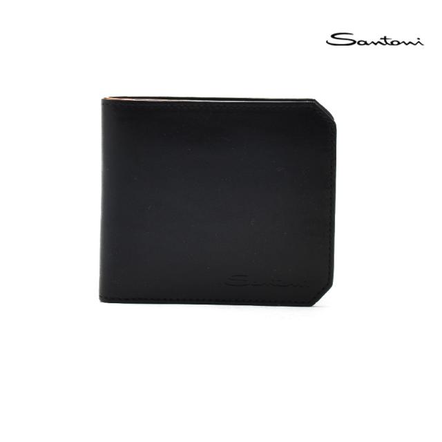 サントーニ ラ 二つ折り財布 メンズ ウォレット 財布 ブラック 黒 Santoni【送料無料】