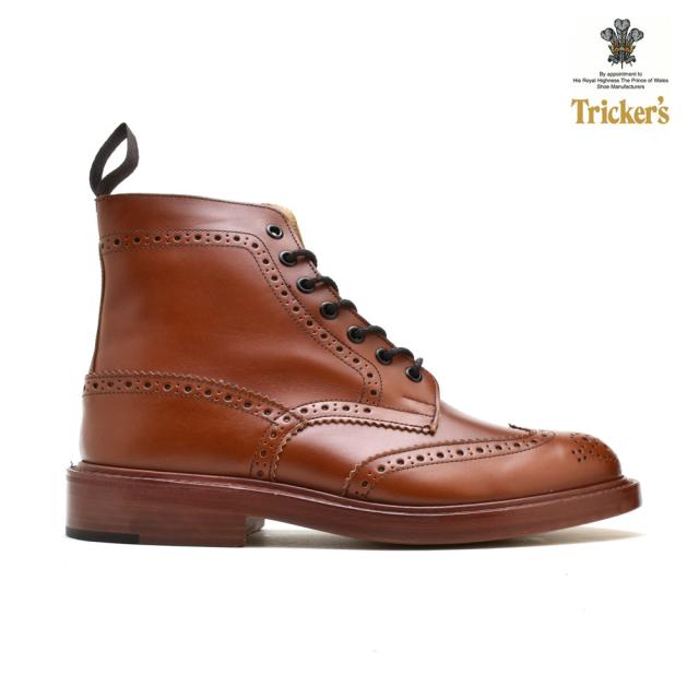 トリッカーズ カントリーブーツ メンズ ダブルレザーソール ウィングチップ ブローグシューズ マロン アンティーク TRICKER'S 2508 MARRON ANTIQUE【送料無料】