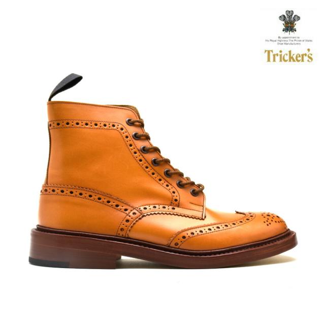 トリッカーズ ストウ カントリーブーツ メンズ ブローグ ブーツ ダブルレザーソール エイコーンアンティーク  TRICKER'S 5634 ACORNE DOUBLE LEATHER SOLE BROGUE BOOTS STOW【送料無料】
