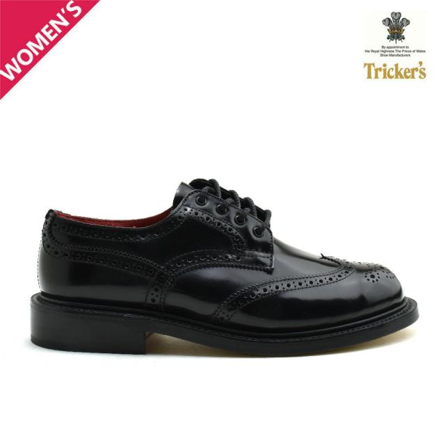 トリッカーズ バートン レディース ウイングチップ ブックバインダー シューズ ブラック 黒 TRICKER'S L5679 BOOK ...