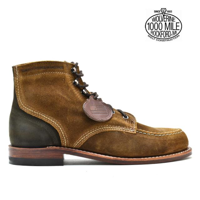 ウルヴァリン WOLVERINE W40561 1000 MILE 6  BOOTS 1940 APRON TOE BOOT DARK TAN SUEDE ブーツ シューズ ダーク タン スエード メンズ 【送料無料】