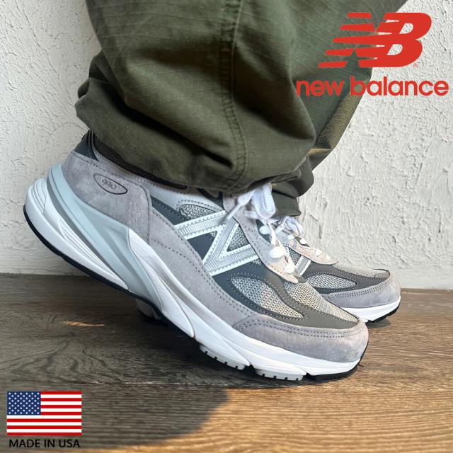 ニューバランス New Balance M990 V6 スニーカー メンズ ランニングシューズ ローカット グレー Dワイズ 2Eワイズ M990GL6 MADE IN USA【送料無料】