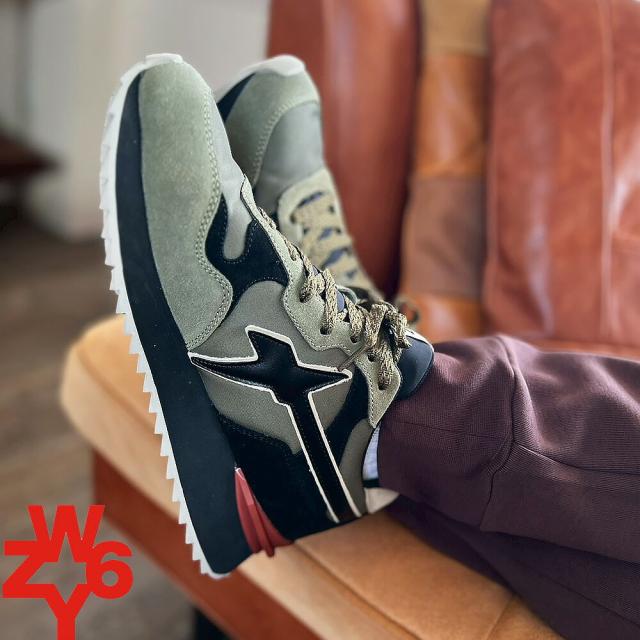 ウィズ W6YZ スニーカー メンズ シューズ ローカット 靴 スエード ナイロン カーキー ブラック ベージュ YAK-M【送料無料】