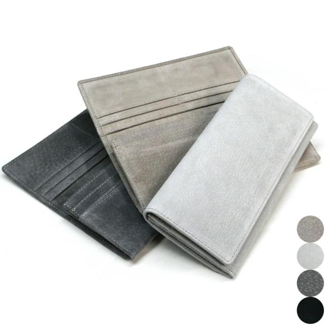 長財布 笹マチ型 小銭入れあり 無双仕様 本革 ブタ革 豚革 ピッグレザー スェード A