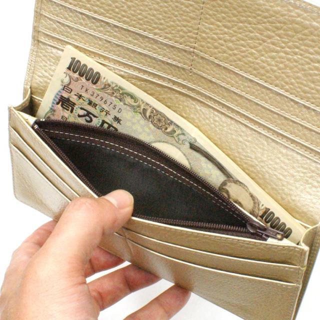 長財布 通しマチ 小銭入れあり / メンズ レディース / 本革 牛革 / F