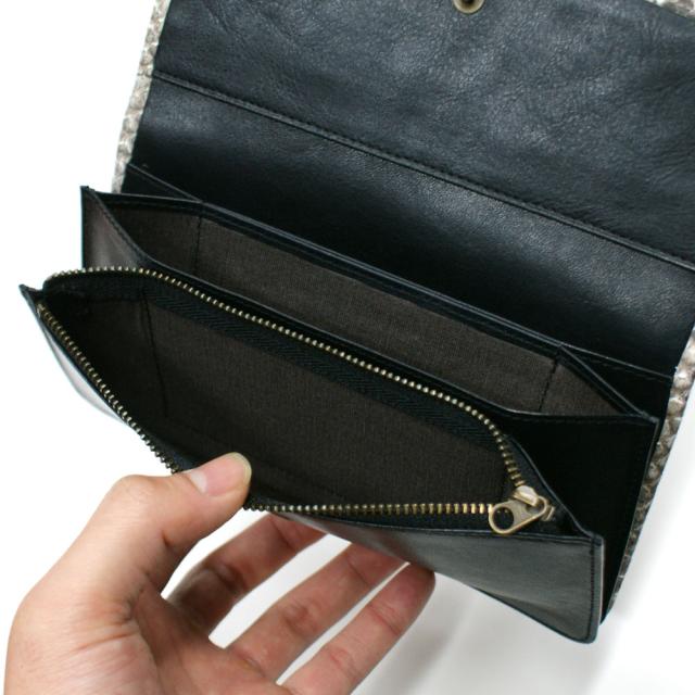 長財布 パイソン 財布 長札 メンズ レディース ヘビ革 蛇革 レザー