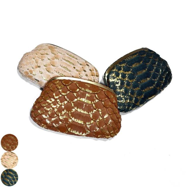 天溝がま口 小銭入れ 極薄 極薄がま口 天溝押口 天溝 口金 薄型 薄い パイソン 財布 スリム コンパクト ケース コンパクト財布 日本製 本革 レディース  本革 リーフ